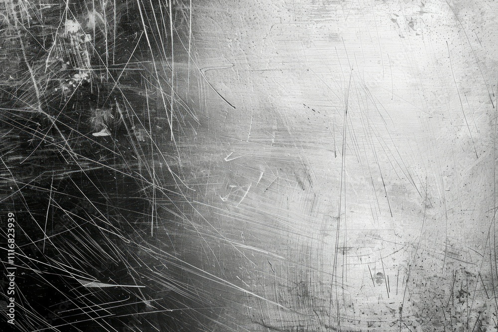 Image of Silver scratched old metal sheet. Texture for background usage ...