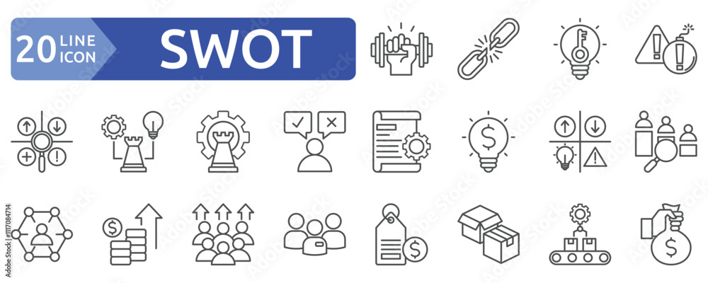 Swot icon set Stock Vector | Adobe Stock