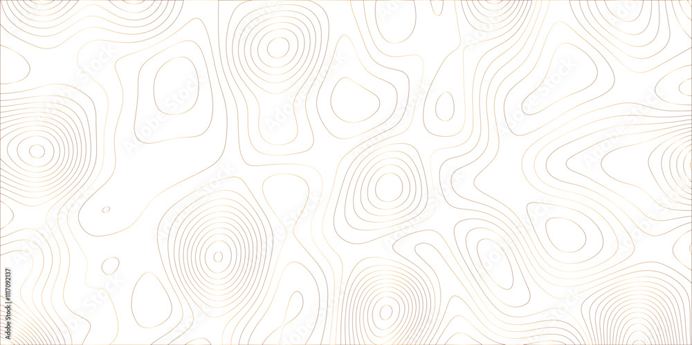 Abstract white golden gradient Topographic line map pattern background ...