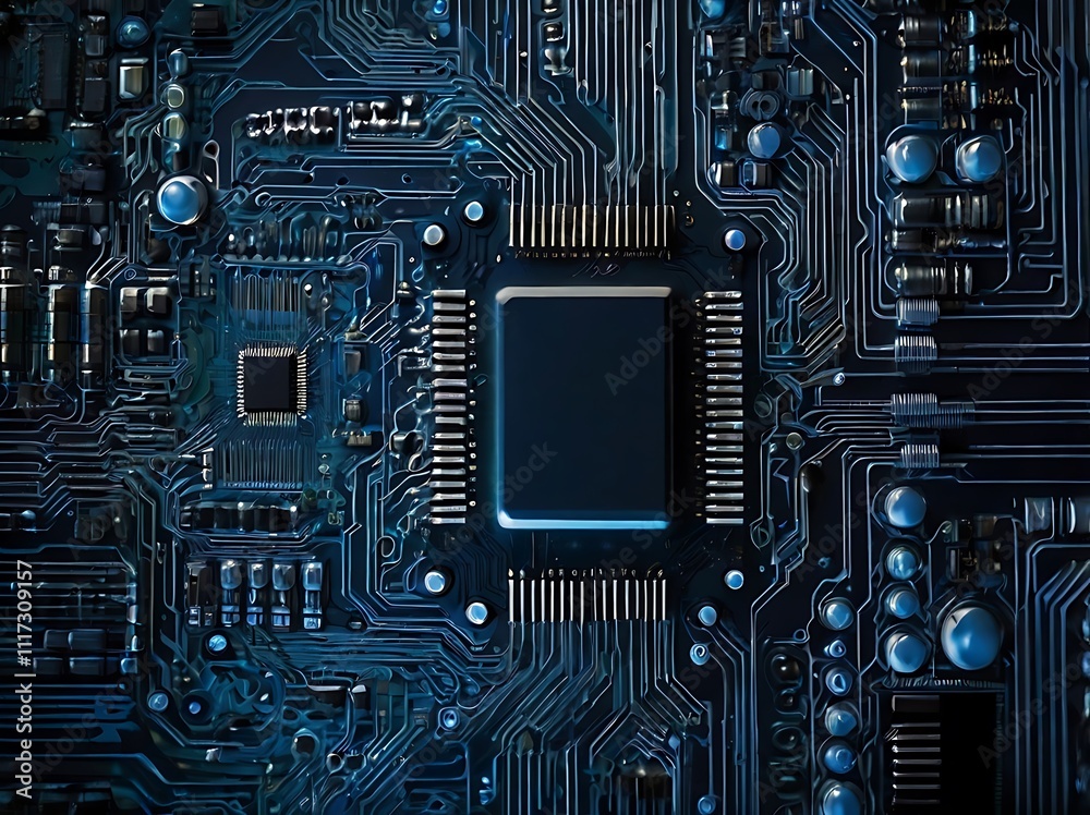 Microchip motherboard high tech design, electricity of boards and hash ...