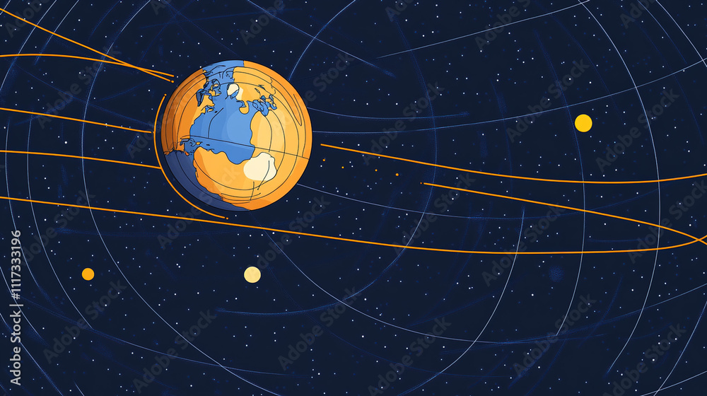 Earth axis diagram illustration showing the tilt of the Earth's ...