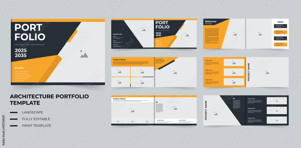 Modern Landscape portfolio design template architecture portfolio or ...