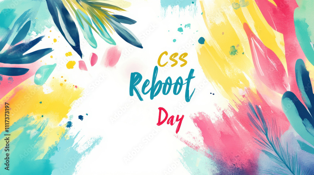 CSS Reboot Day Colorful abstract design for css reboot day celebration Stock Photo | Adobe Stock