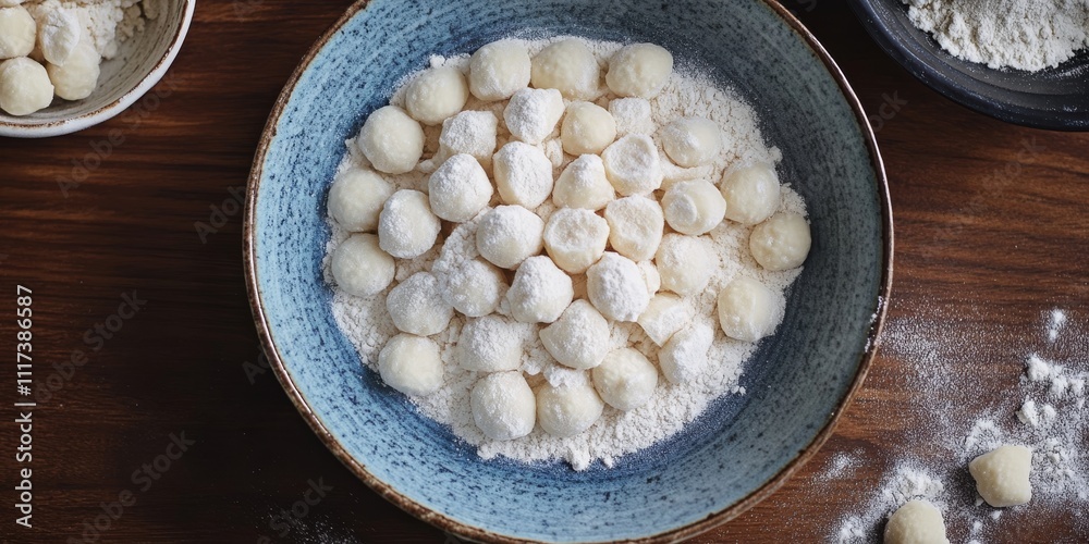 Cooked water chestnut combined with flour, often referred to as water ...