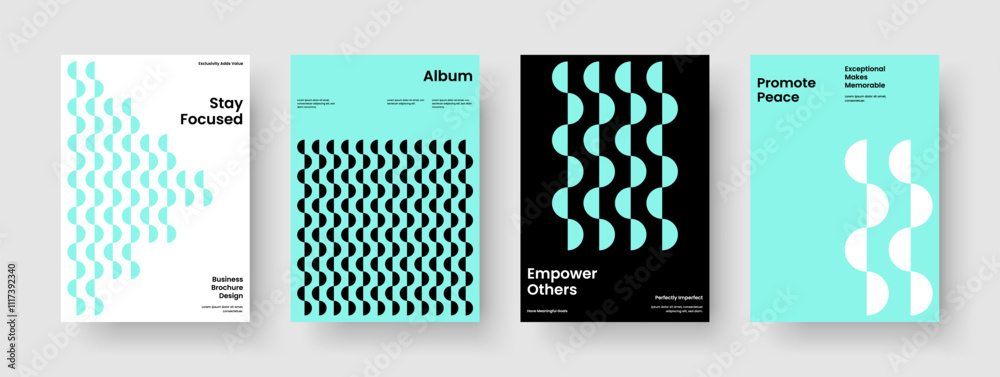 Geometric Report Template. Modern Book Cover Design. Isolated Brochure ...