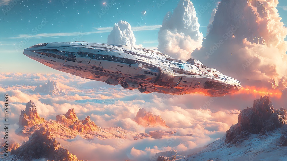 Immersive Sci-Fi Spaceship 4K Desktop Wallpaper Collection Stock ...