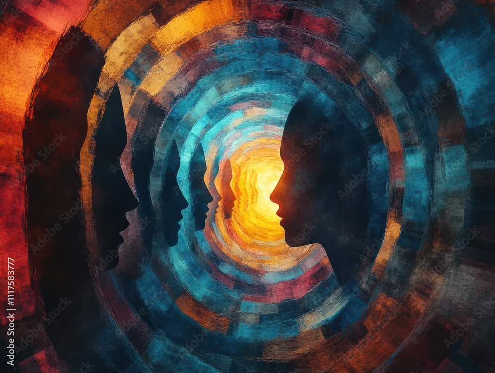 Design a mesmerizing image with tilted angle view showing silhouettes ...