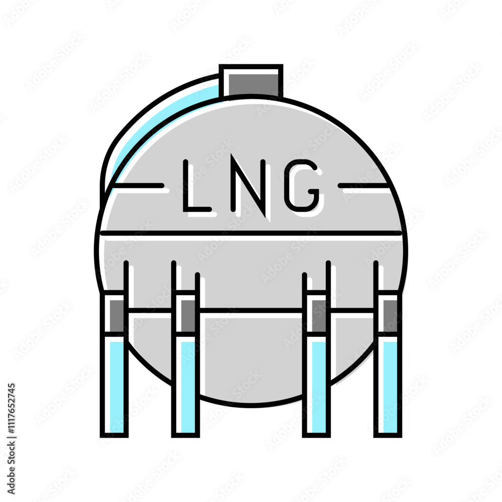 liquefied natural gas lng color icon vector. liquefied natural gas lng ...