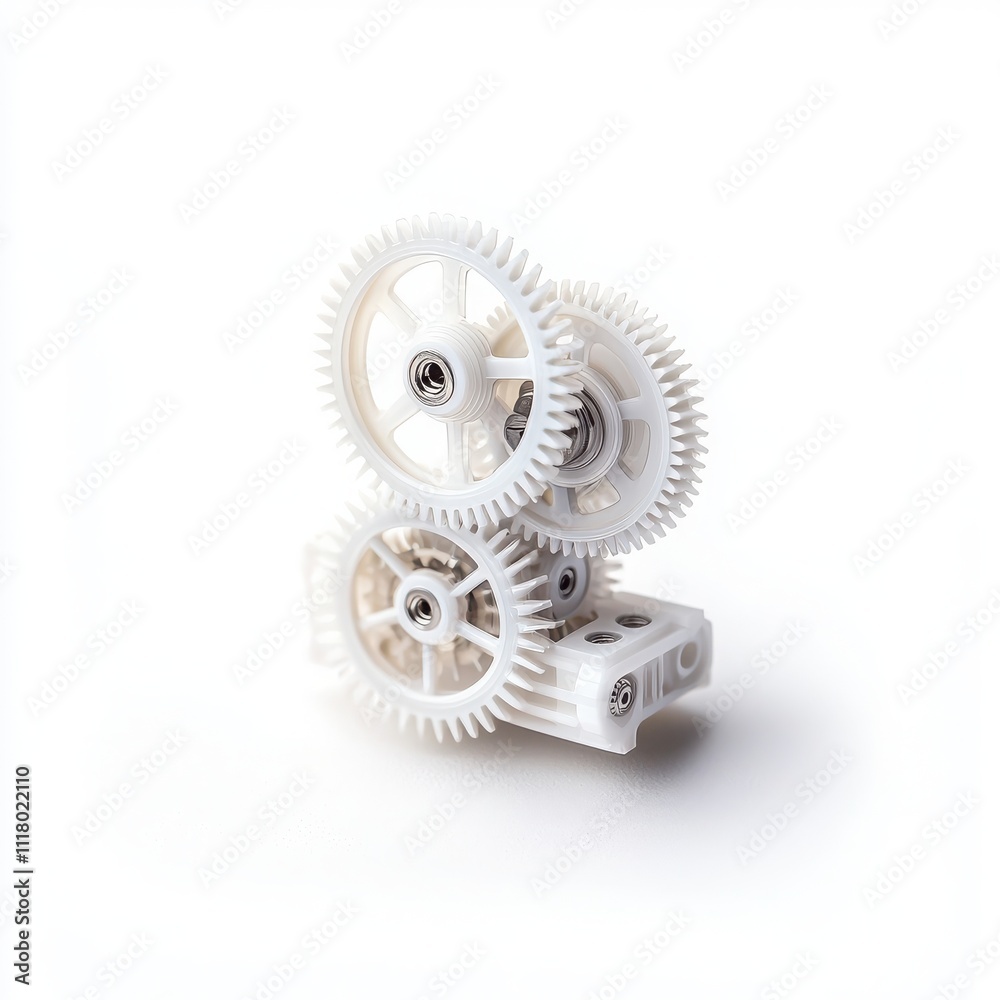 Innovative mechanical assembly featuring transparent polymer gears ...