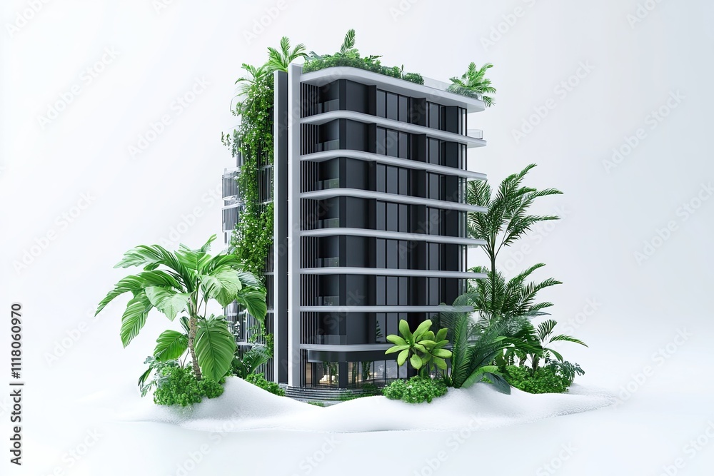 Ilustración de Stock light green and black miniature realistic vector ...