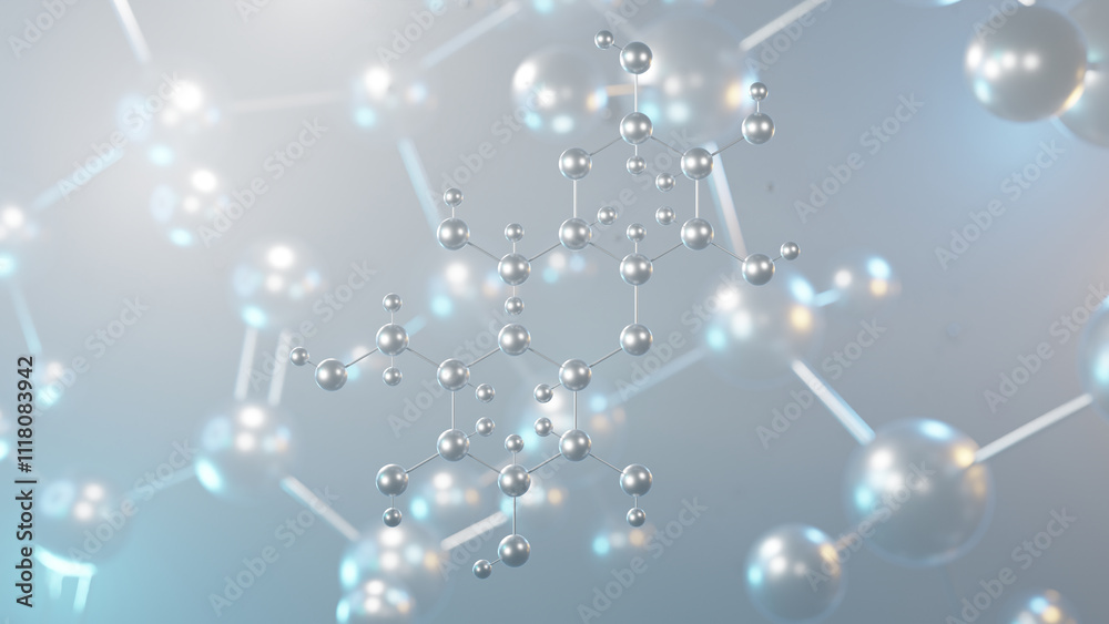 cellulose molecular structure, 3d model molecule, e460, structural ...