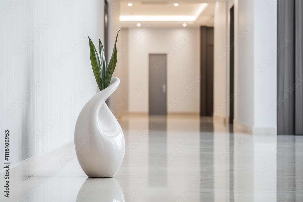 modern medical space, this aesthetic clinic hallway showcases modern ...