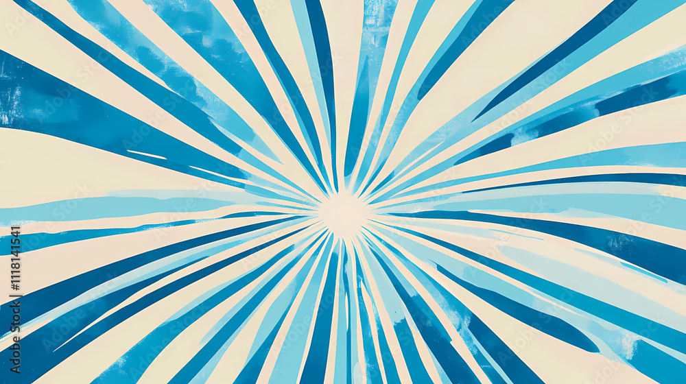 Abstract blue sunburst radial lines, vector, graphic design, background ...