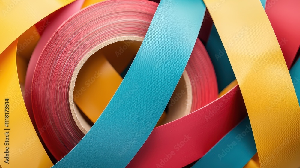 Insulation Tape Concept, Artistic Arrangement of Colorful Insulation ...