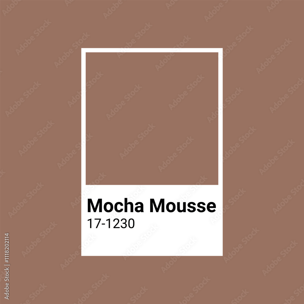Pantone Color of the Year 2025. A square layout highlighting "Mocha ...