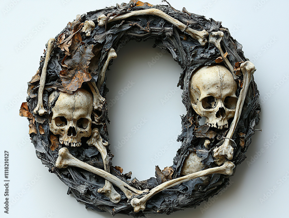 Ilustración de Stock alphabet, bones, letters, skeleton, spooky, eerie ...