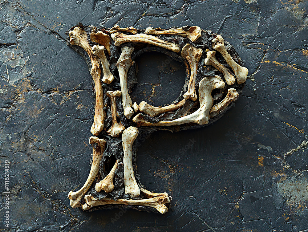 alphabet, bones, letters, skeleton, spooky, eerie, creepy, horror ...