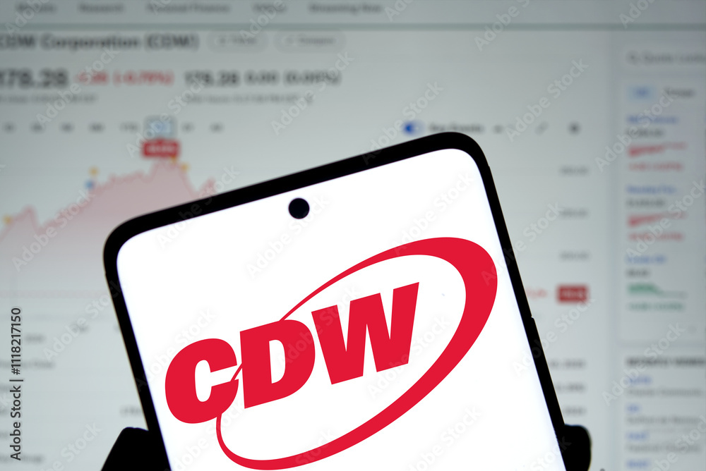 Dhaka, Bangladesh- 5 Dec 2024: CDW logo is displayed on smartphone. CDW ...