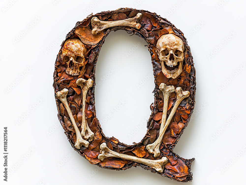 alphabet, bones, letters, skeleton, spooky, eerie, creepy, horror ...