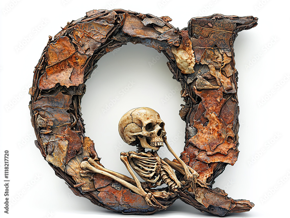 alphabet, bones, letters, skeleton, spooky, eerie, creepy, horror ...