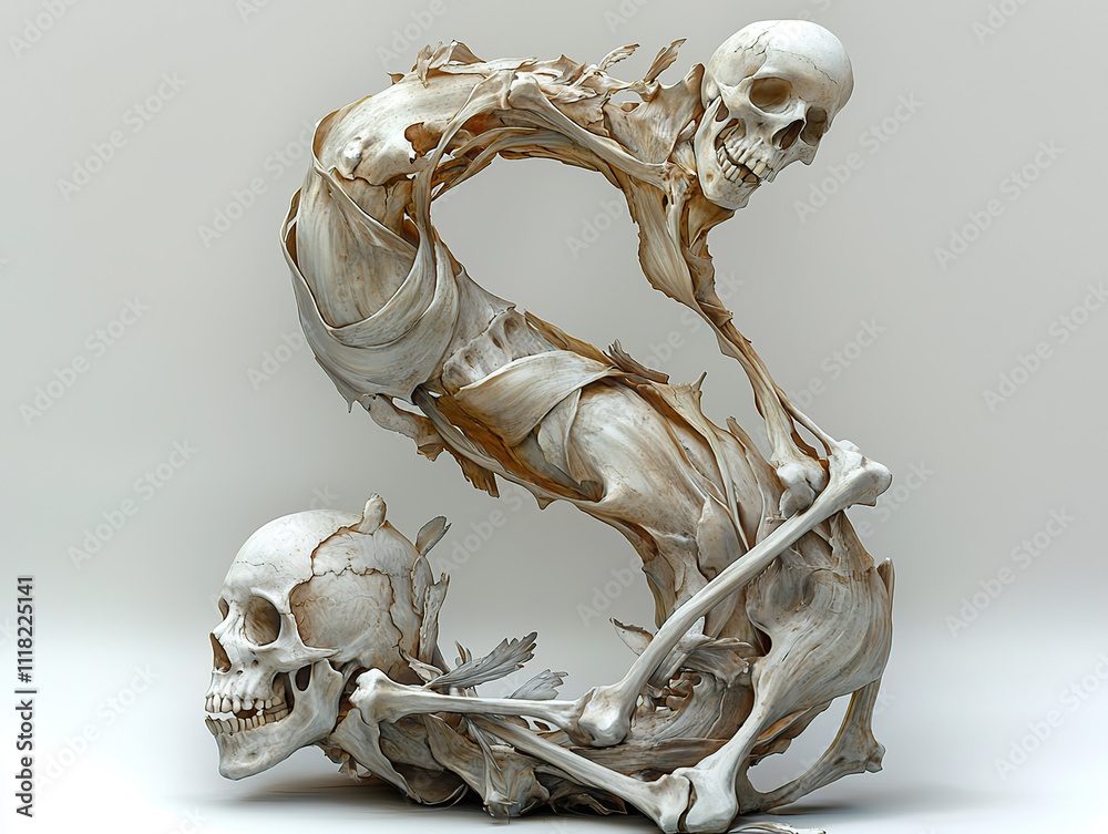 alphabet, bones, letters, skeleton, spooky, eerie, creepy, horror ...