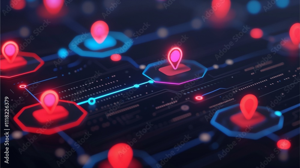 Connecting the Dots: A stylized network of pink figures representing ...