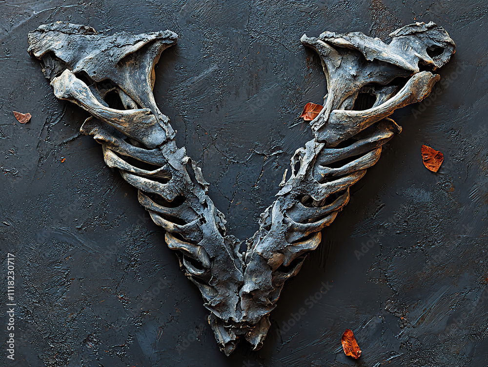 Ilustración de Stock alphabet, bones, letters, skeleton, spooky, eerie ...