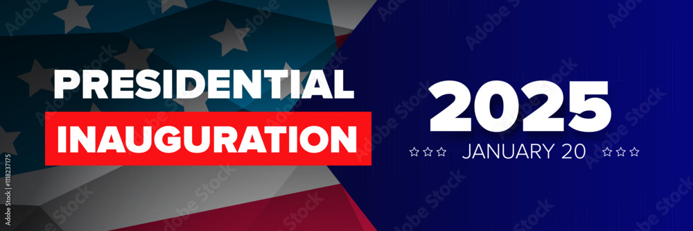 Presidential inauguration 2025 usa 20 january banner design template ...