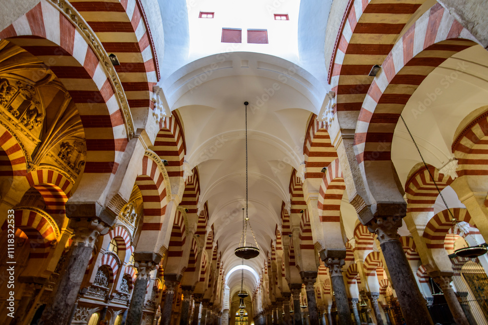 Part of Mosque with naves perpendicular to the qibla wall arranged into ...