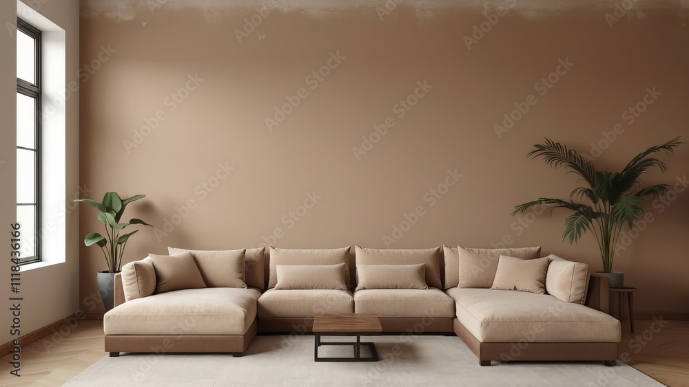 Mocha Mousse is a trend color year 2025 in the luxury living room ...