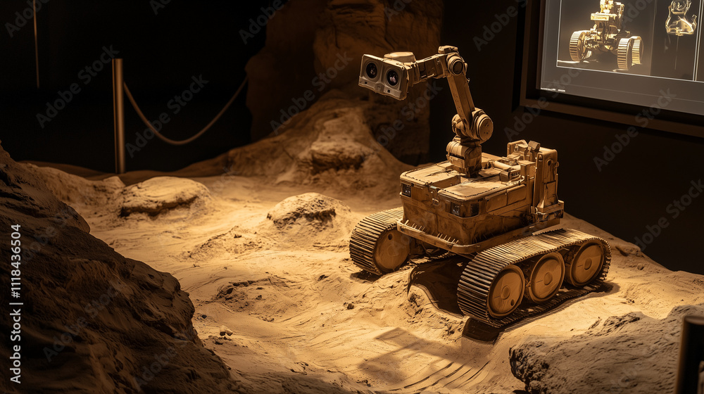 The robot prototype, designed for search and rescue, has durable treads ...