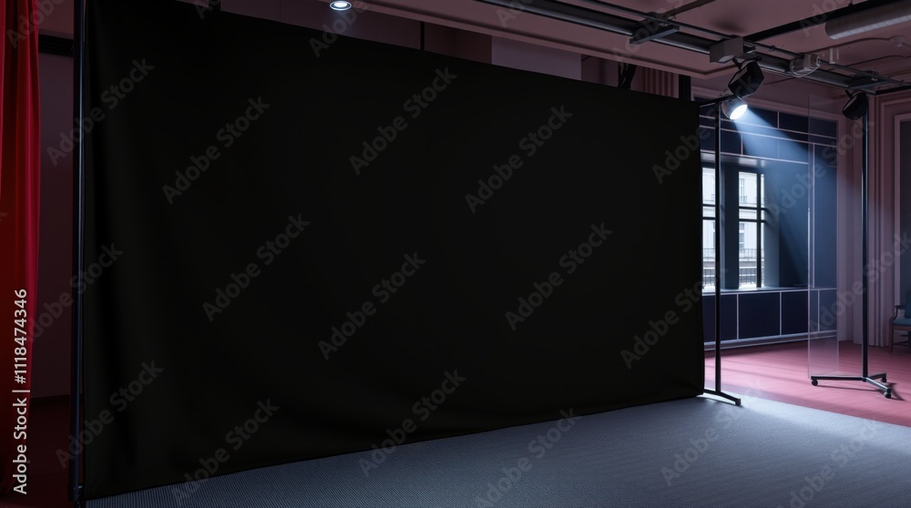 Backdrop photo of Fabric pop up basic unit advertising banner media ...