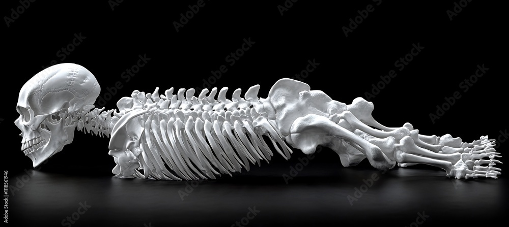 Dynamic skeletal movement simulation of vertebral column highlighting ...