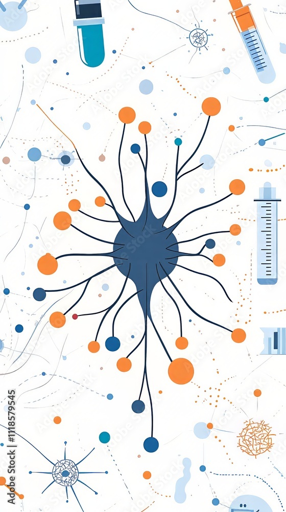 Neural Network: A stylized illustration of a neuron, the fundamental ...