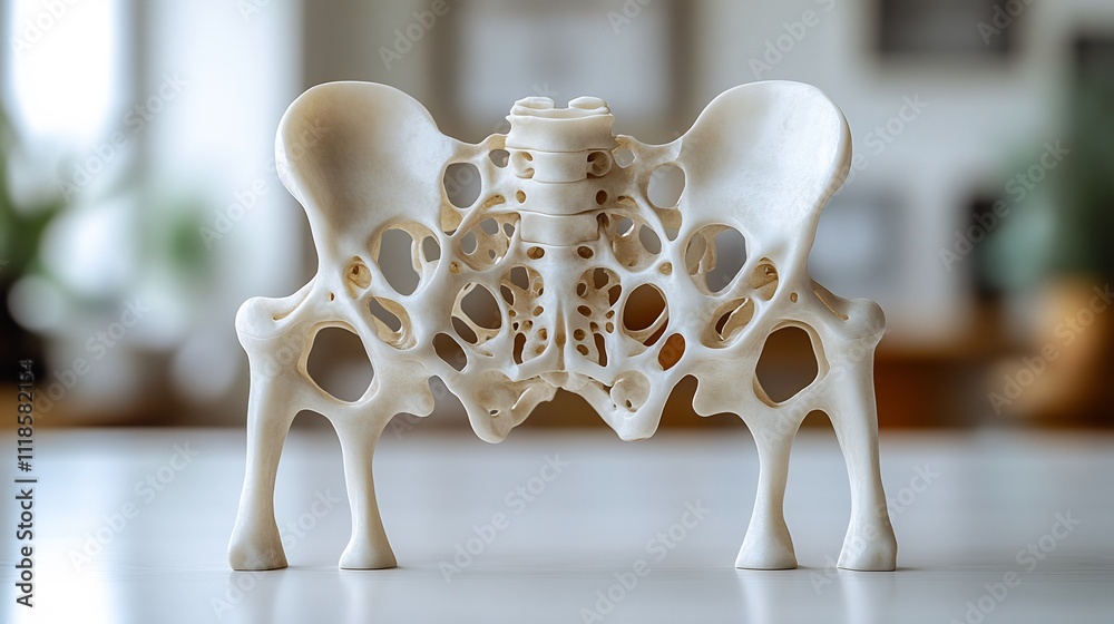 Realistic 3D model of pelvic girdle showing the structure and ...