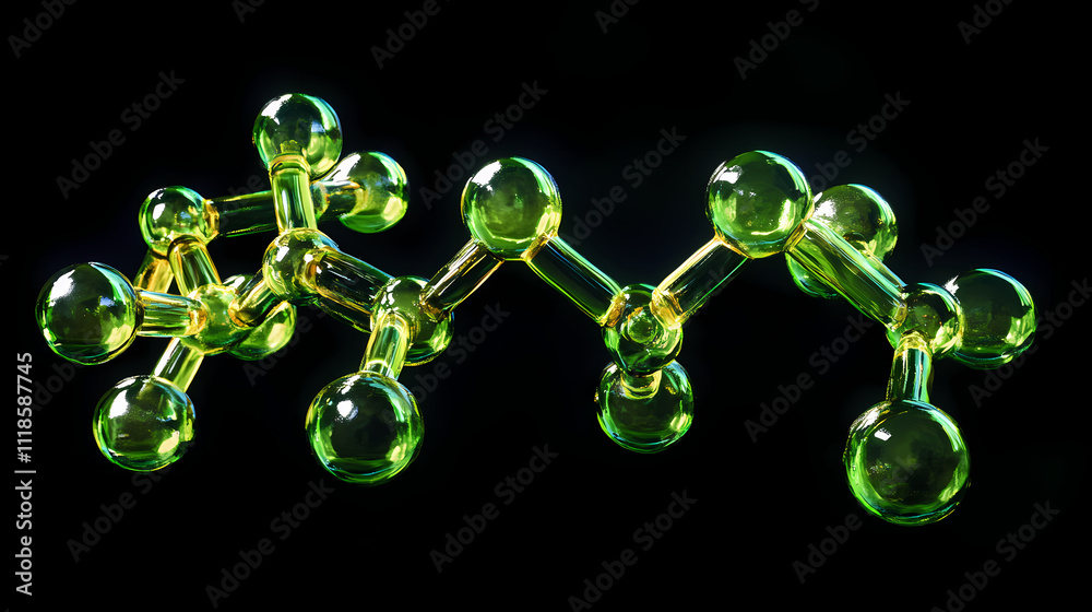Chloroform or trichloromethane molecule. anesthetic, euphoriant ...