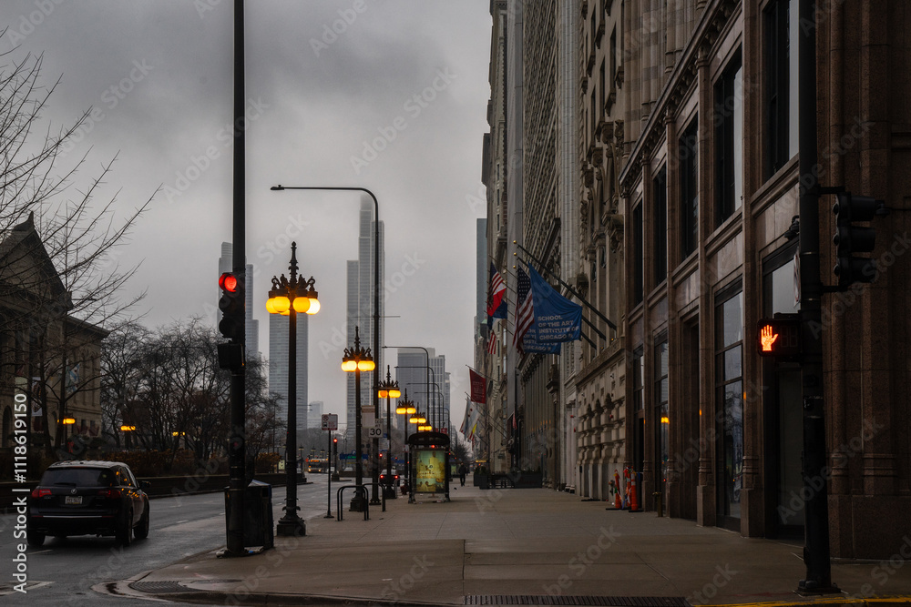 Downtown Chicago in winter can sometimes feel desolate and somber. The towering skyscrapers cast ...