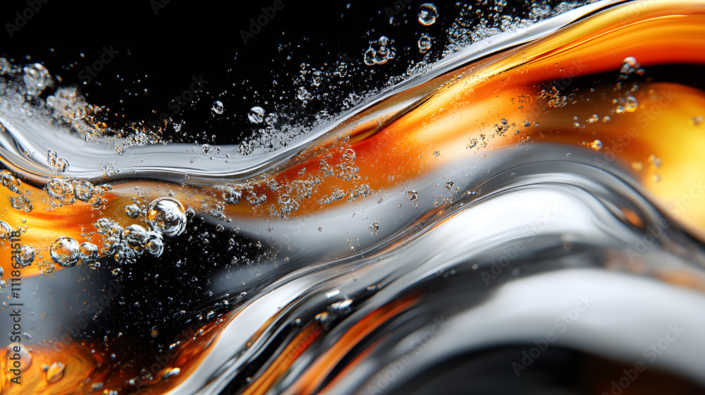 Artistic Close-Up of Effortless Water Flow Over Curved Glass, A ...