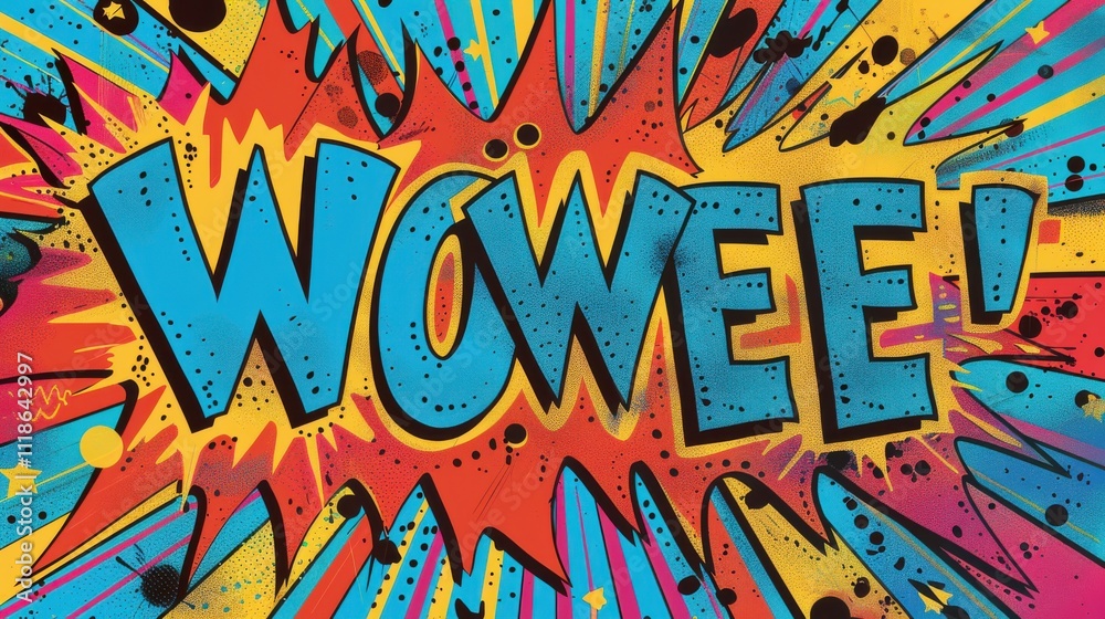 Comic text speech bubble with "UH-OH!" in pop art style, bold colors ...