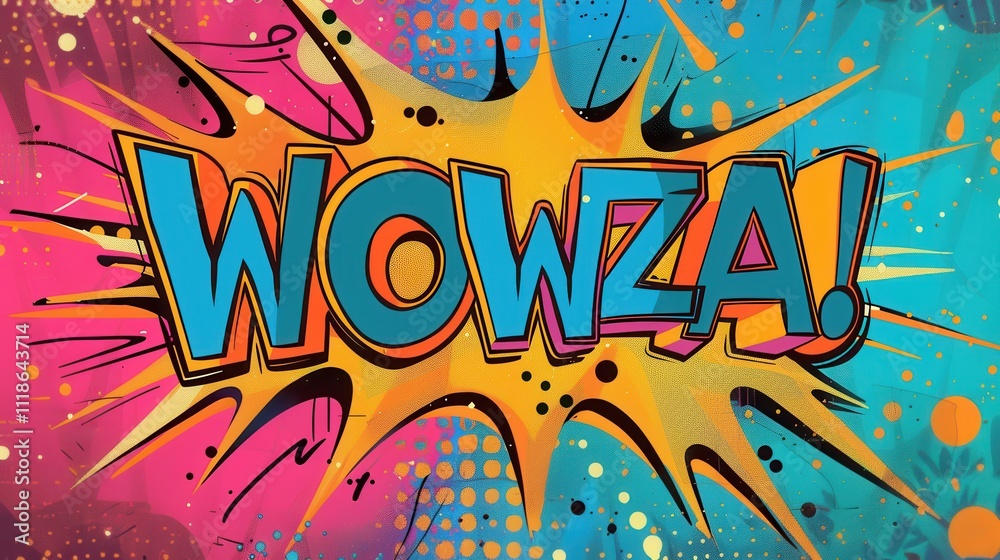 Comic text speech bubble with "UH-OH!" in pop art style, bold colors ...