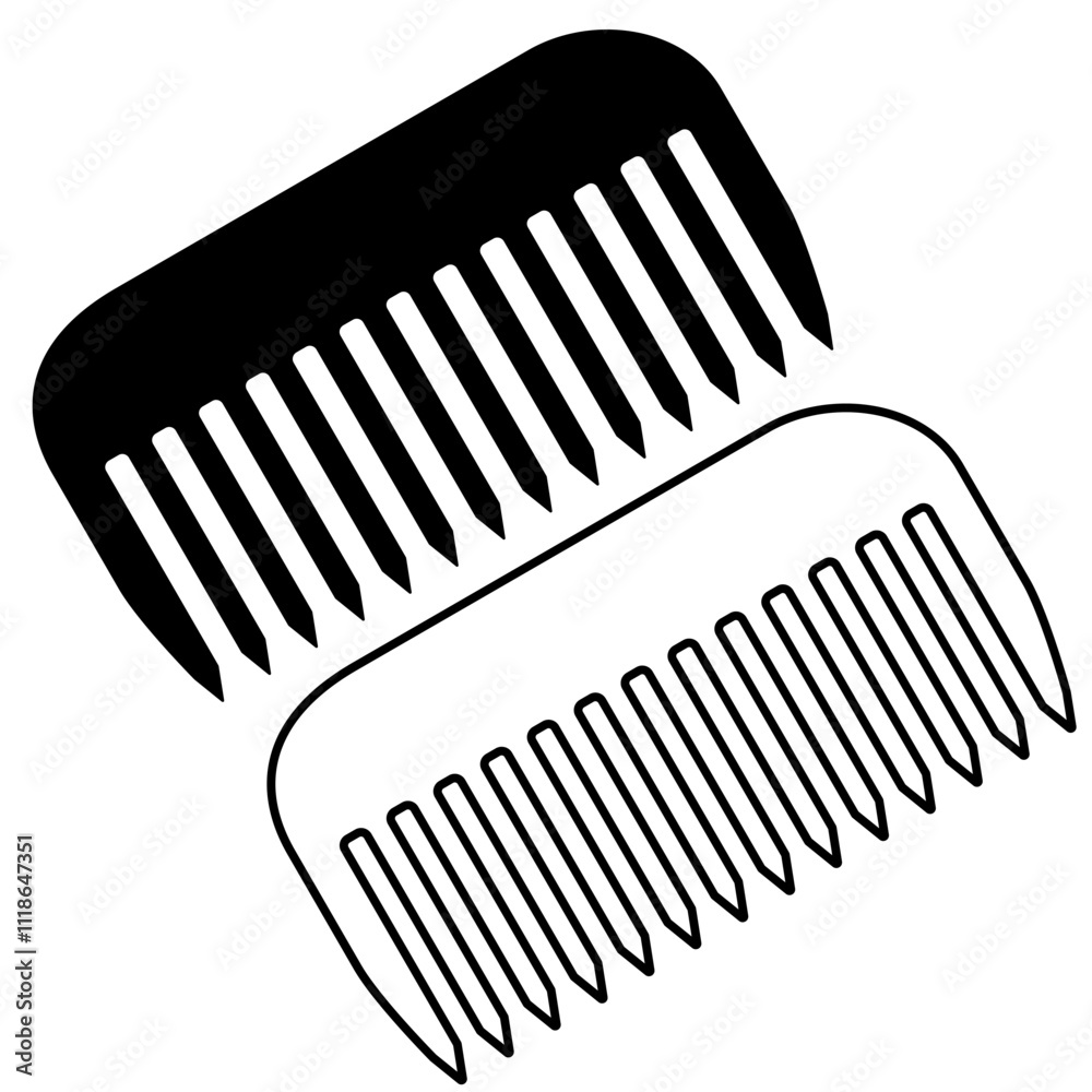 hair comb icon, flat style pictogram icon for mobile app ui or ux ...