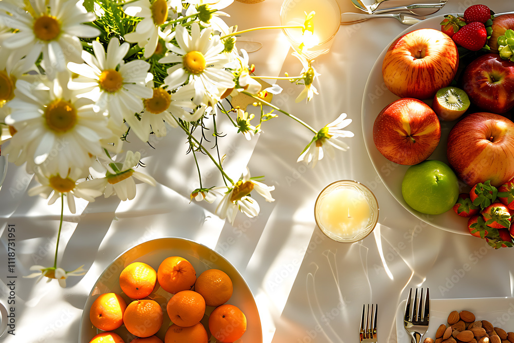 groundhog day celebration, a vibrant display of seasonal fruits and ...