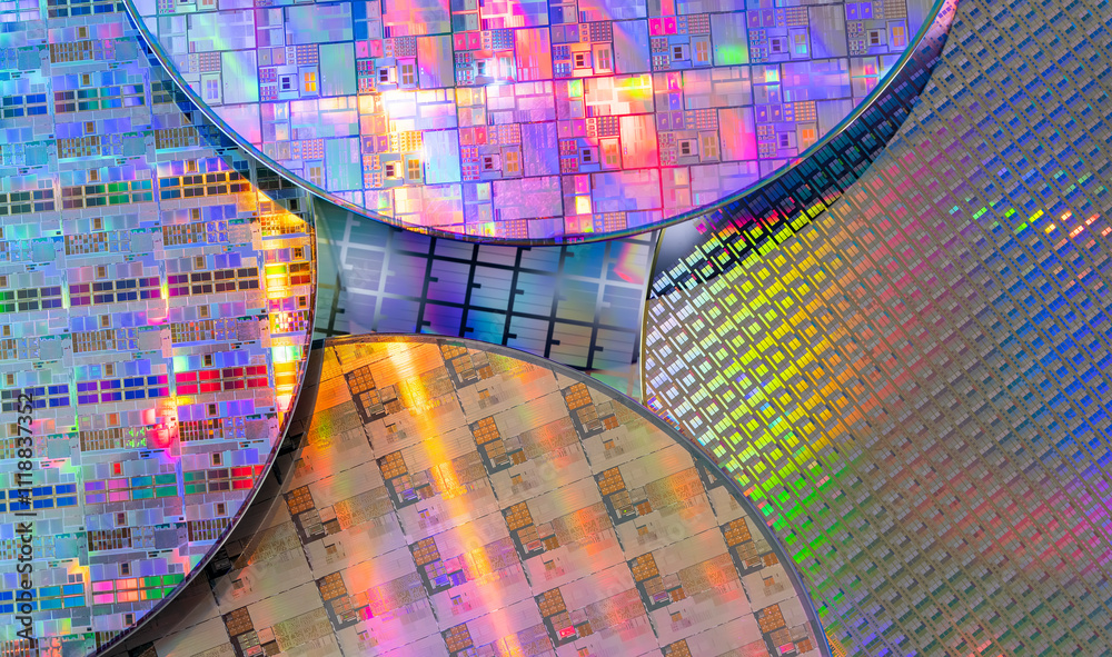 Silicon Wafers and Microcircuits of semiconductor material,used in ...