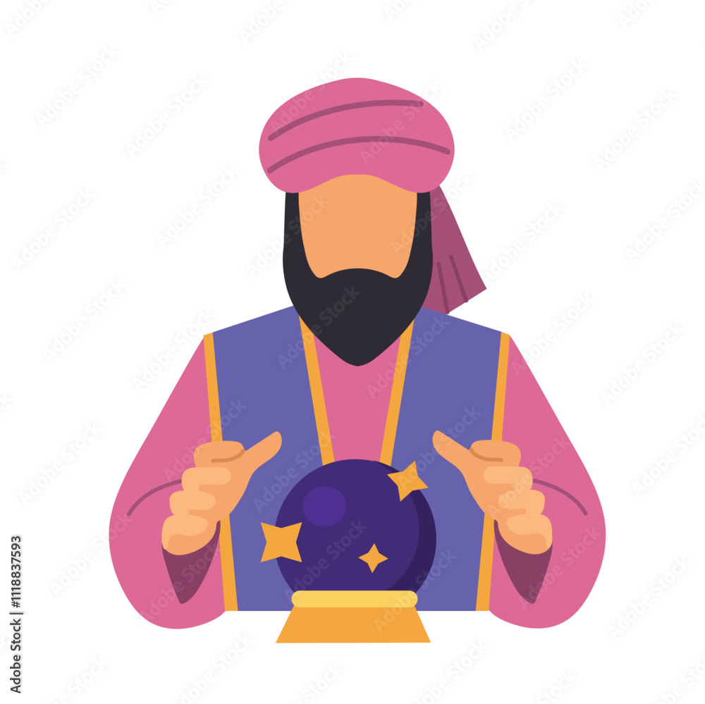 Fortune teller icon clipart avatar logotype isolated illustration Stock ...