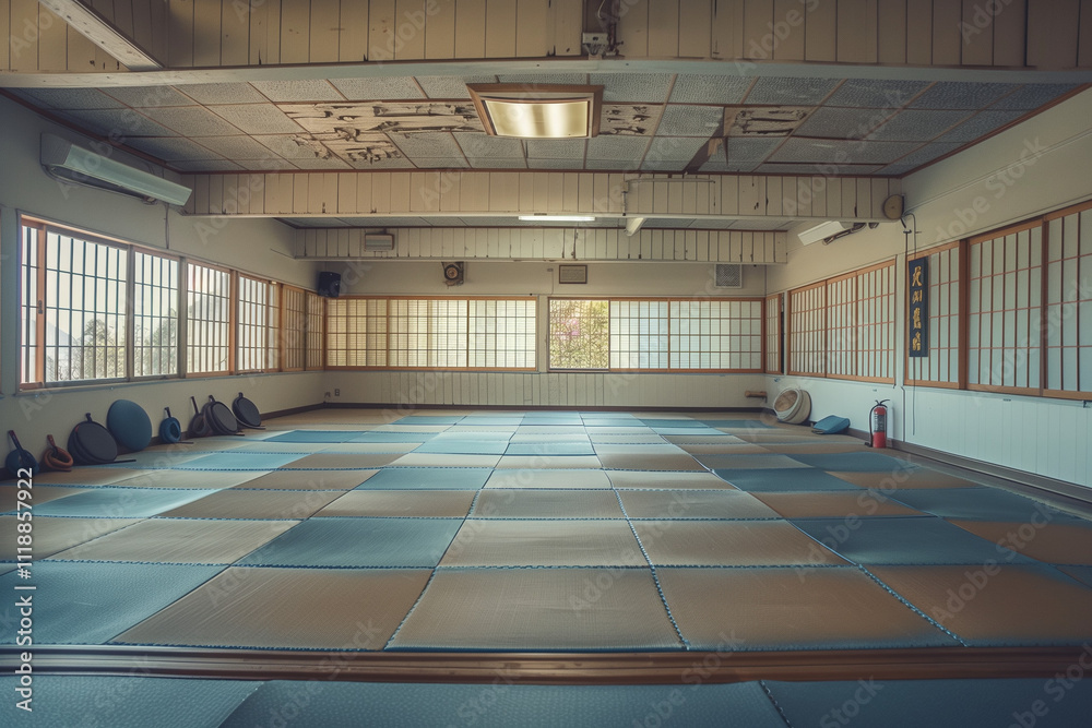 Martial Arts Dojo Setup with Ample Space for Professional Martial Arts ...