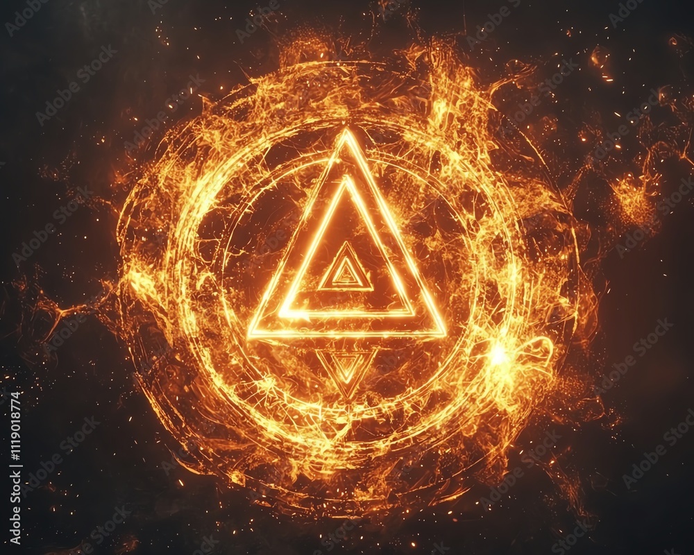 Alchemical transformation fire, magical transmutation energy, glowing ...