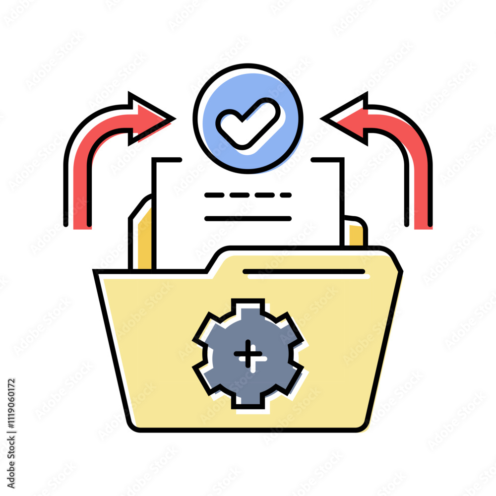 standardization business process color icon vector. standardization ...