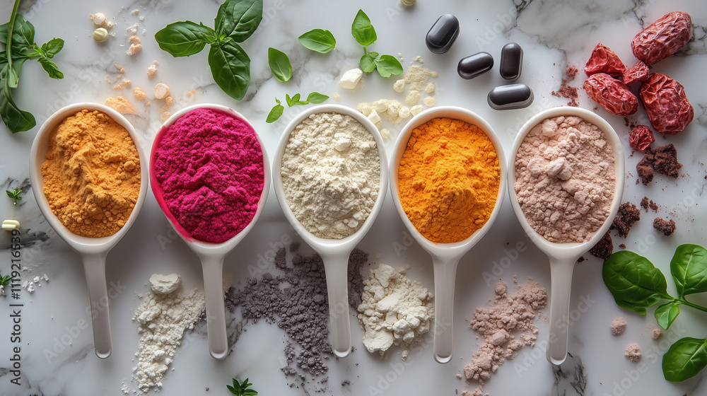 Simple Website Banner for Vitamin Premix Powders with Contemporary and ...