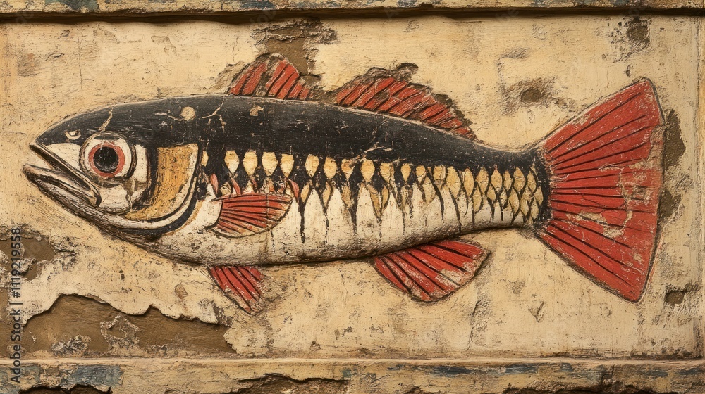 Ancient Egyptian Fish Relief: A Vivid Depiction of Nile River Life ...