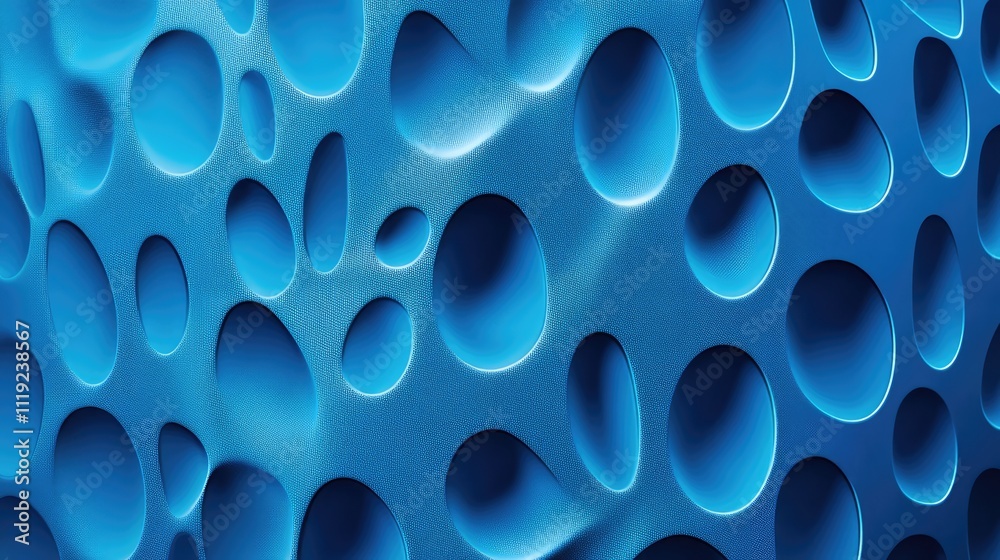 Abstract Blue Cellular Structure: A mesmerizing close-up of an abstract ...